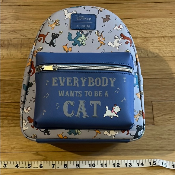 Disney | Bags | Disney Aristocats Blue And White Mini Backpack | Poshmark
